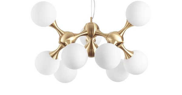 Ideal Lux Nodi fehér-arany függesztett lámpa (IDE-241036) E14 9 égős ...