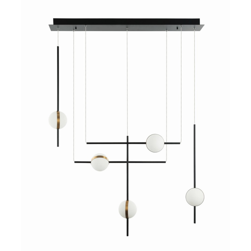 Zambelis arany-fekete-fehér LED függesztett lámpa (ZAM-2001) LED 1 ...